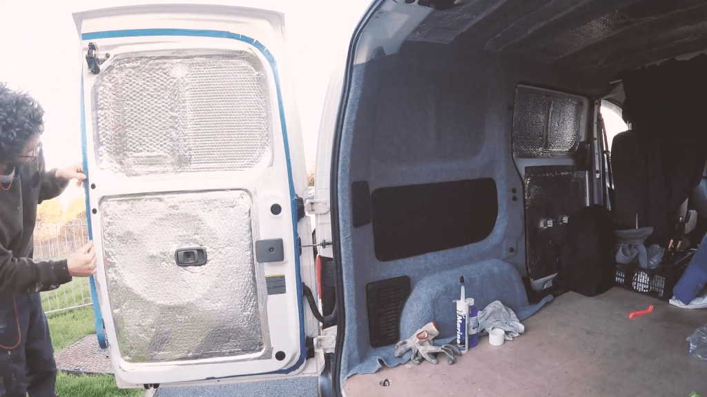 Carpeting The Van Doors & Creating A Neat Edge – The Tiny Camper Van