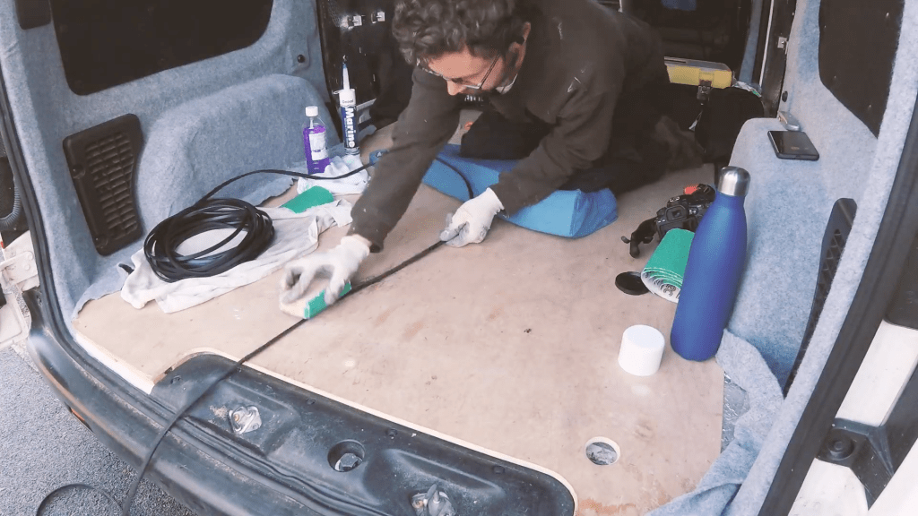 Carpeting The Van Doors & Creating A Neat Edge – The Tiny Camper Van