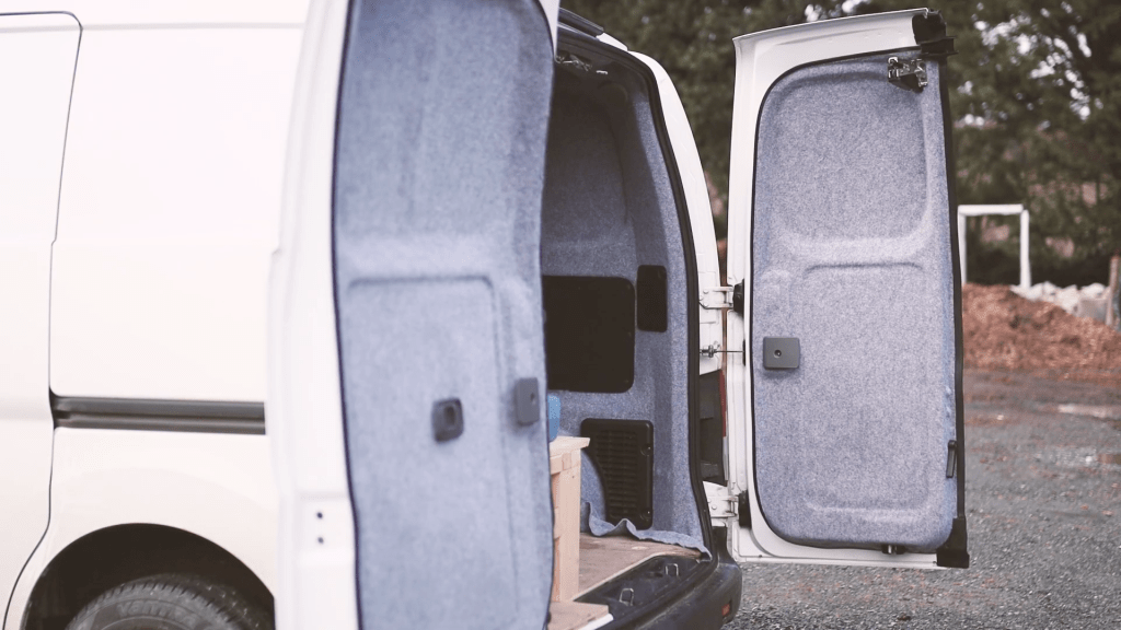 Carpeting The Van Doors & Creating A Neat Edge – The Tiny Camper Van