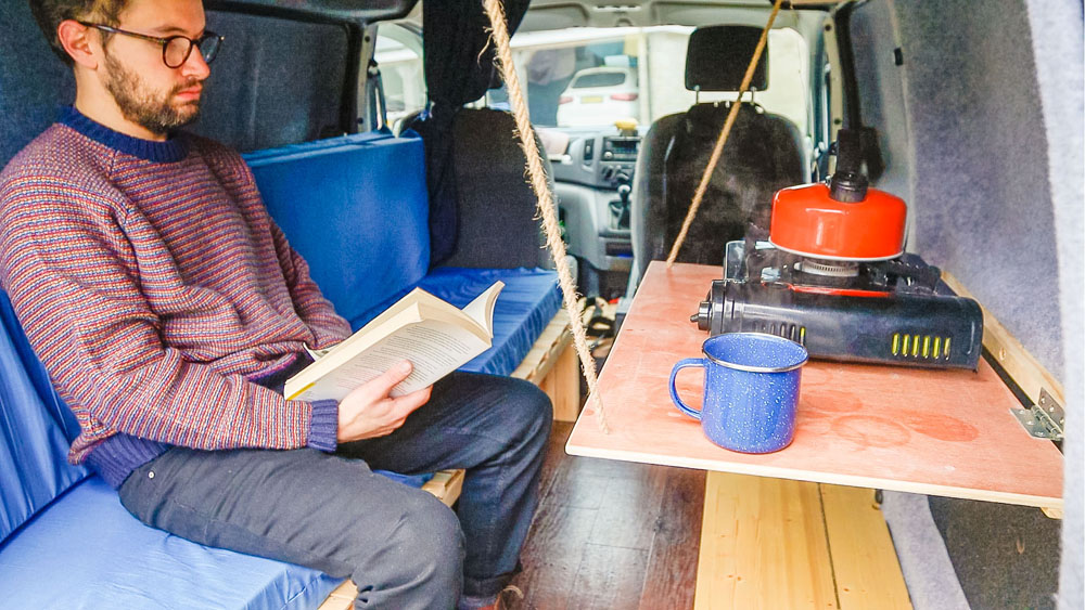How To Build A Cheap & Easy FOLDING VAN TABLE – The Tiny Camper Van